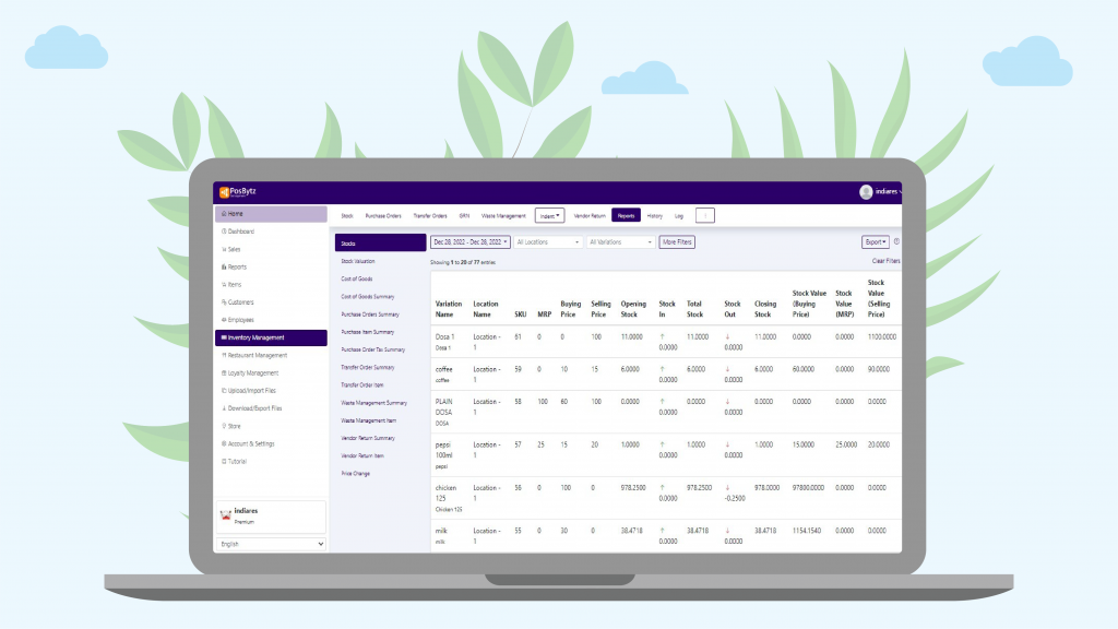 Retail POS system - Posbytz